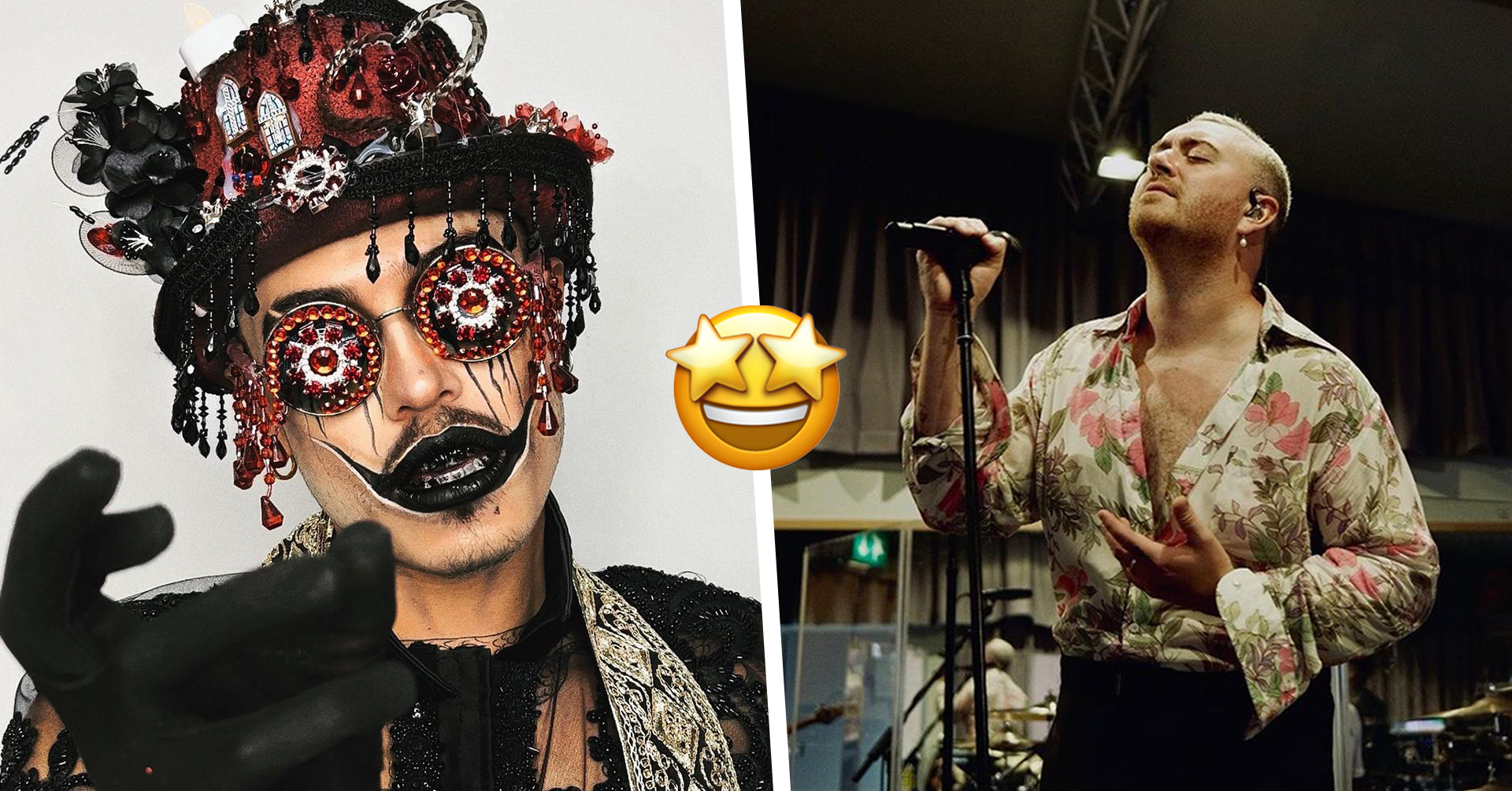 Sam Smith re-shares Henry Galea's incredible makeup video