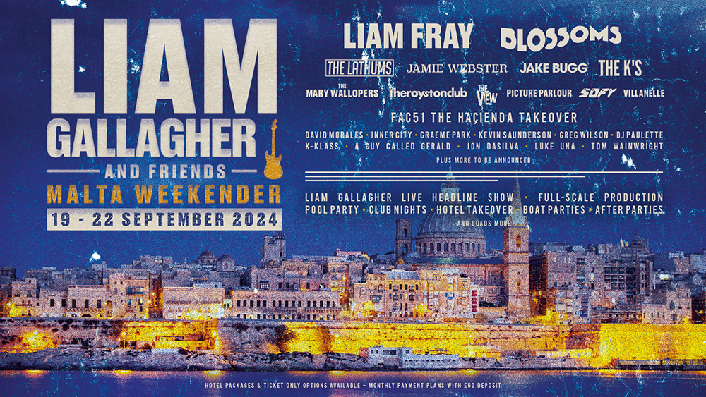 Who is joining Liam Gallagher in Malta this September?